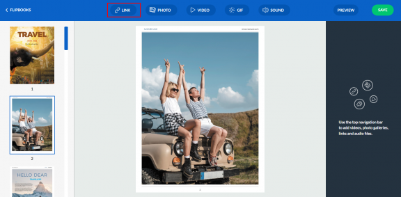How to add links to your online flipbook?