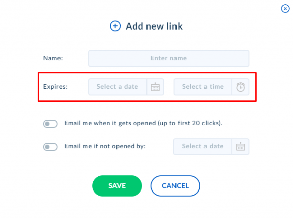 How to set the expiration date for my flipbook's link?