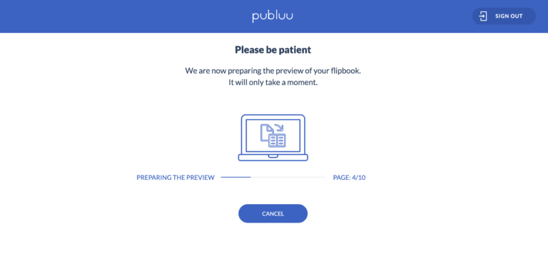 Creating first flipbook - Publuu