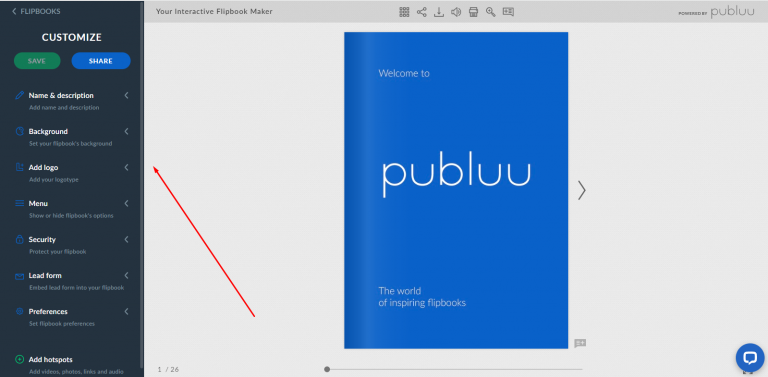 Creating first flipbook - Publuu