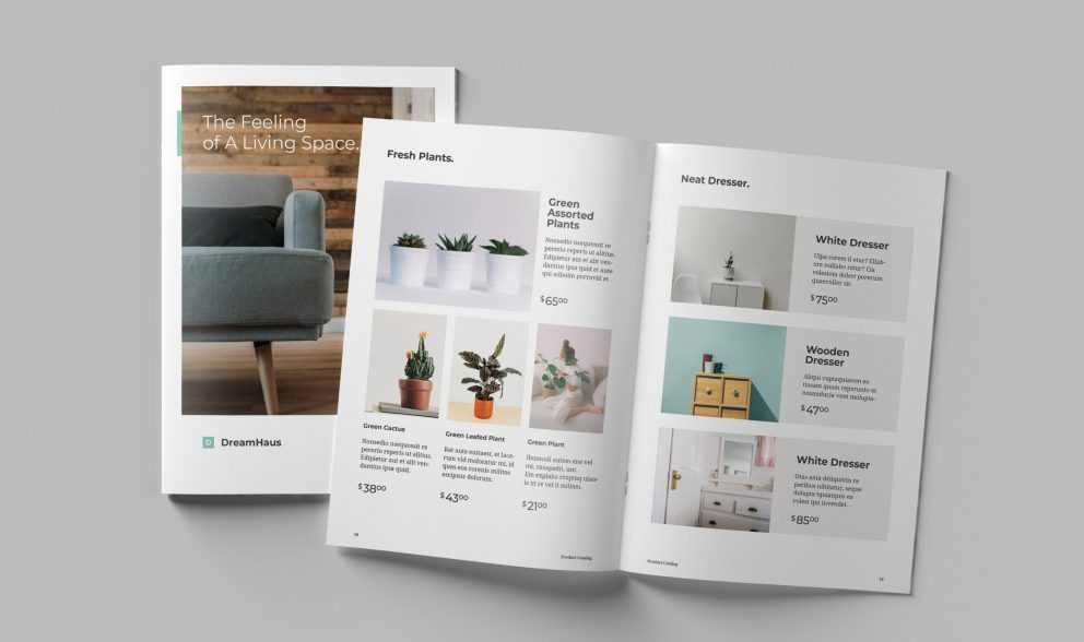 Impresionante plantilla de catálogo de productos que destaca